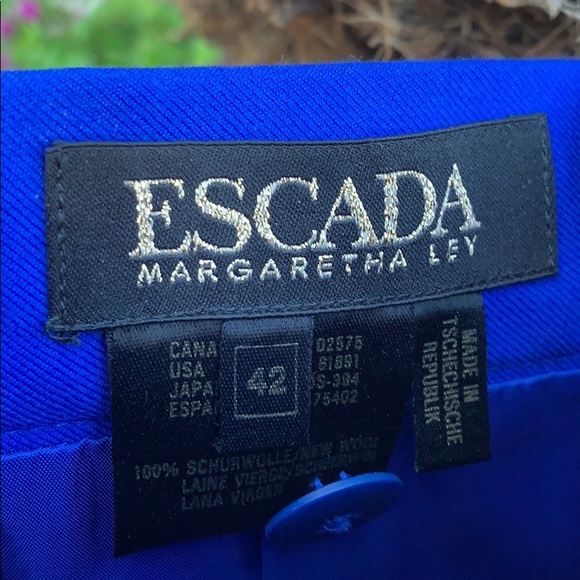Escada | Other | Escada Blue Suit With Skirt | Poshmark